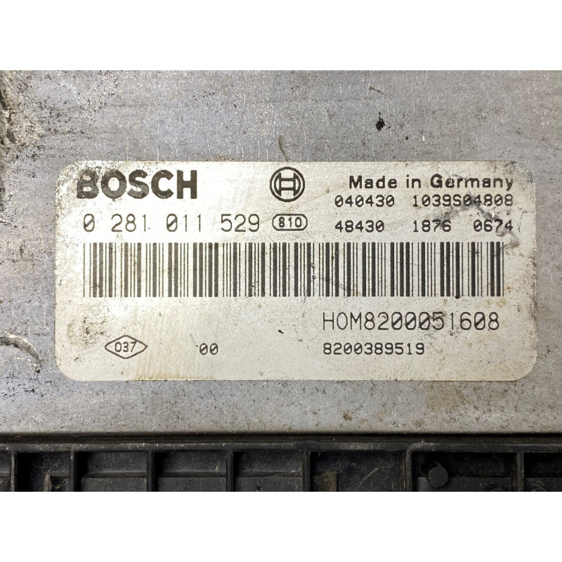 ECU MOTOR BOSCH EDC15C13-6.1 0281011529 RENAULT 8200051608 8200389519