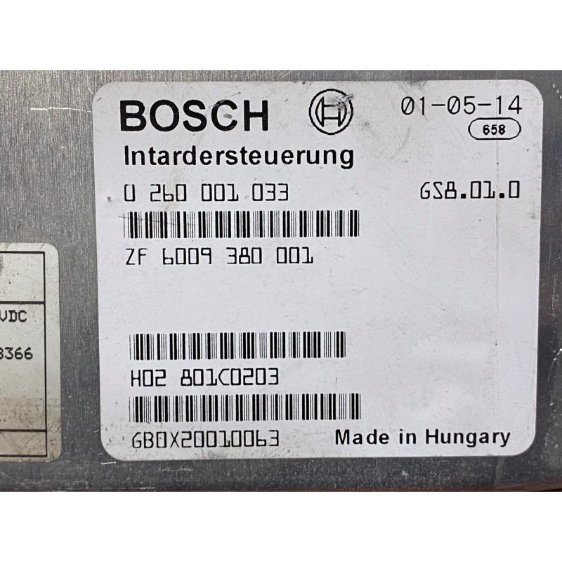 ECU INTARDER BOSCH GS8.01.0 0260001033 ZF 6009380001 MAN 81.25810-6000