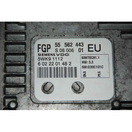 ENGINE ECU SIEMENS VDO SIMTEC 81.1 5WK91112 OPEL 55562443