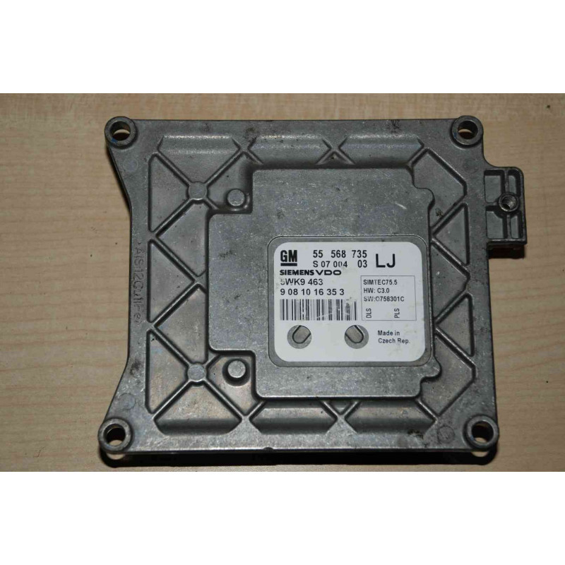ENGINE ECU SIEMENS VDO SIMTEC 75.5 5WK9463 OPEL 55568735