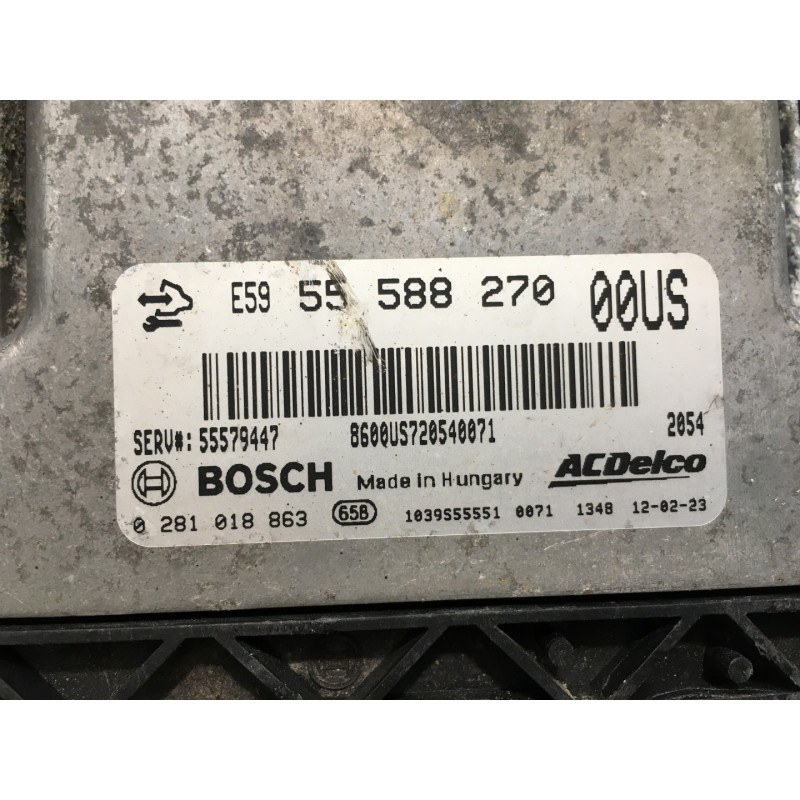 ECU MOTOR BOSCH EDC17C59-1.15 0281018863 ACDELCO E59 OPEL 55588270 00US
