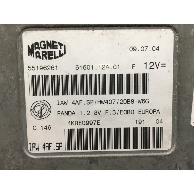 ENGINE ECU MAGNETI MARELLI IAW 4AF.SP 61601.124.01 FIAT 55196261