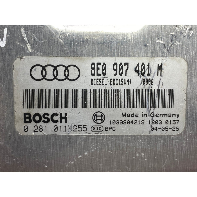 ECU MOTOR BOSCH EDC15VM+2.M5 0281011255 VAG 8E0907401M