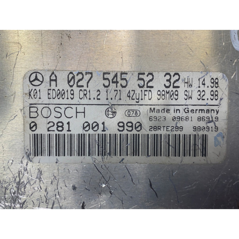 ENGINE ECU BOSCH EDC15C0 0281001990 MERCEDES A0275455232