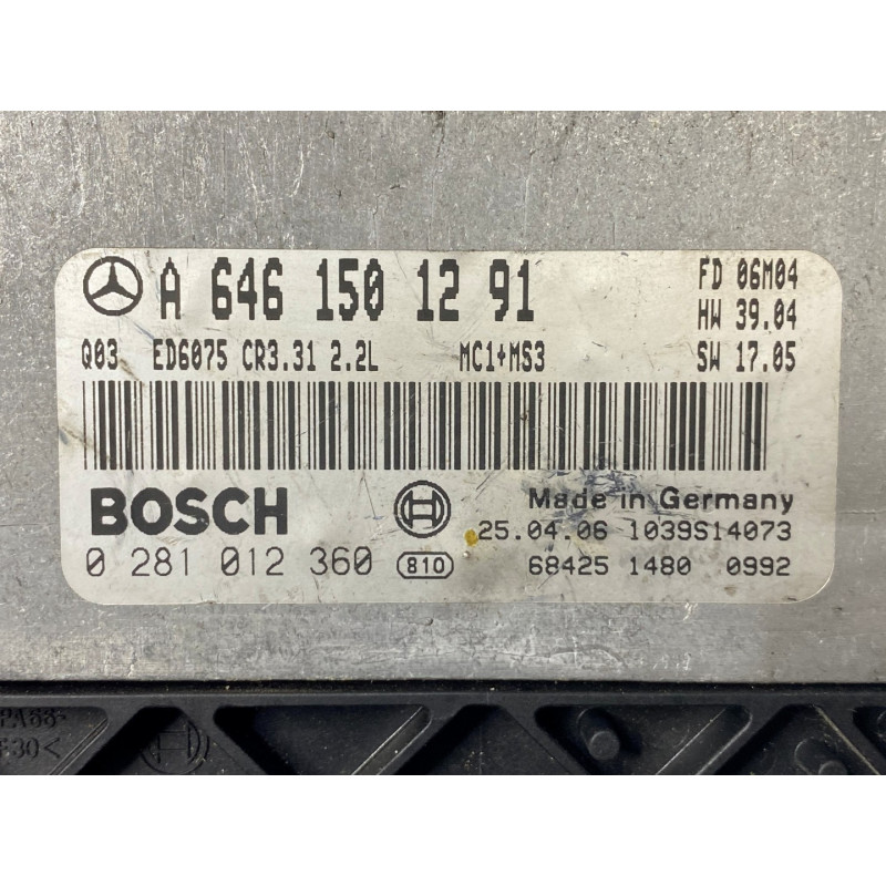 BOSCH EDC15C6 0281011484 MERCEDES A6111530591