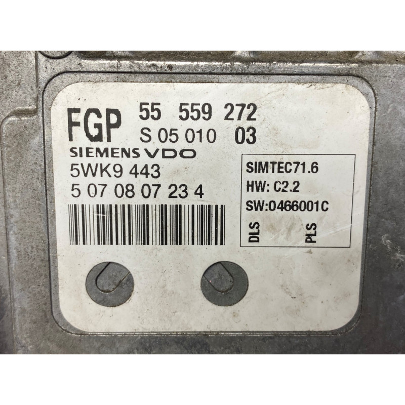 ENGINE ECU SIEMENS VDO SIMTEC 71.6 5WK9443 OPEL 55559272