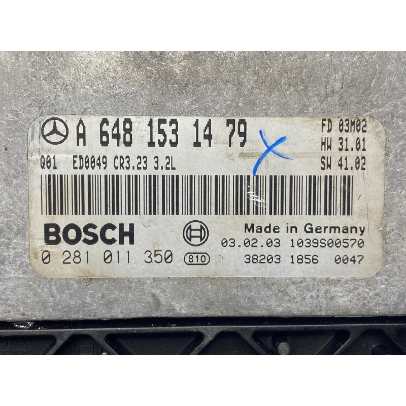 ECU MOTOR BOSCH EDC16C2-7.23 0281011350 MERCEDES A6481531479