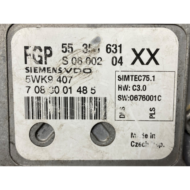 ENGINE ECU SIEMENS VDO SIMTEC 75.1 5WK9407 OPEL 55355631