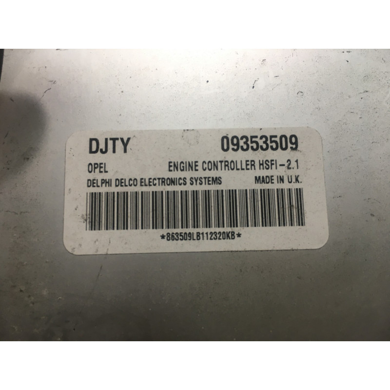ENGINE ECU DELPHI DELCO HSFI-2.1 OPEL 09353509 DJTY