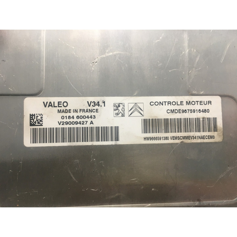 ECU MOTOR VALEO V34.1 V29009427A PSA 9666591380 CMDE9675916480