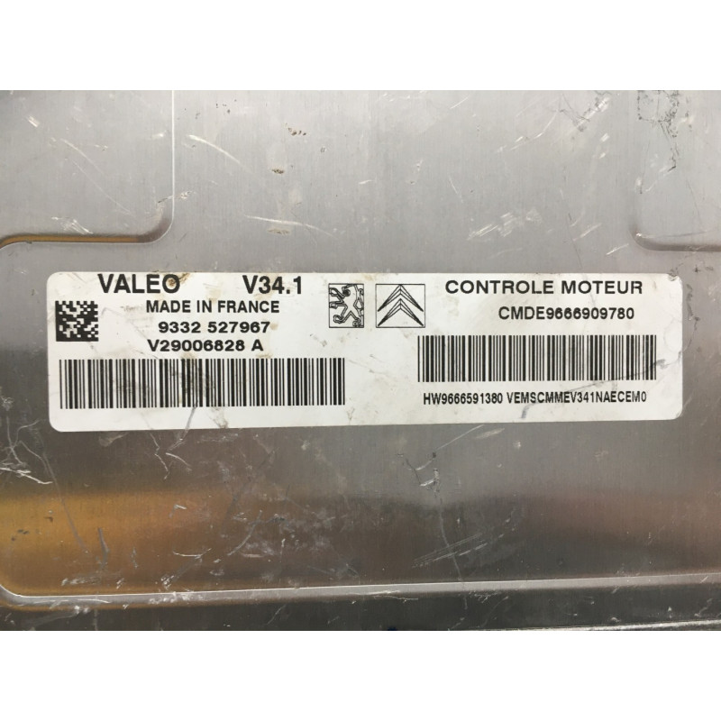 ENGINE ECU VALEO V34.1 V29006828A PSA HW9666591380 CMDE9666909780