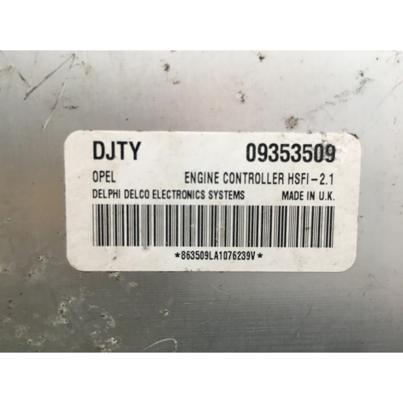 ENGINE ECU DELPHI DELCO HSFI-2.1 OPEL 09353509 DJTY