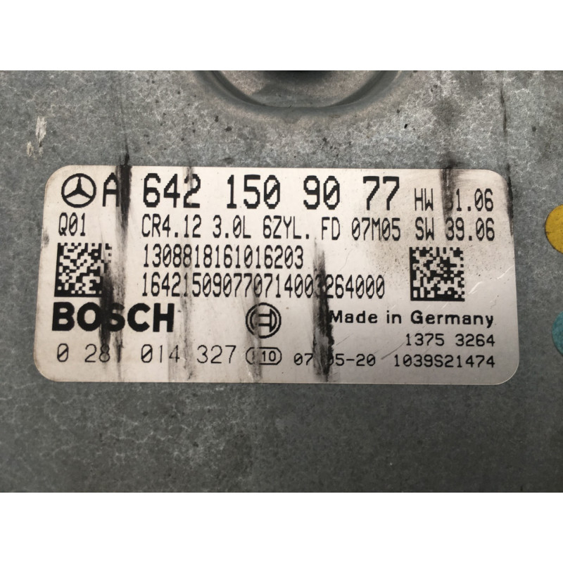 ECU MOTOR BOSCH EDC16CP31-8.12 0281014327 MERCEDES A6421509077