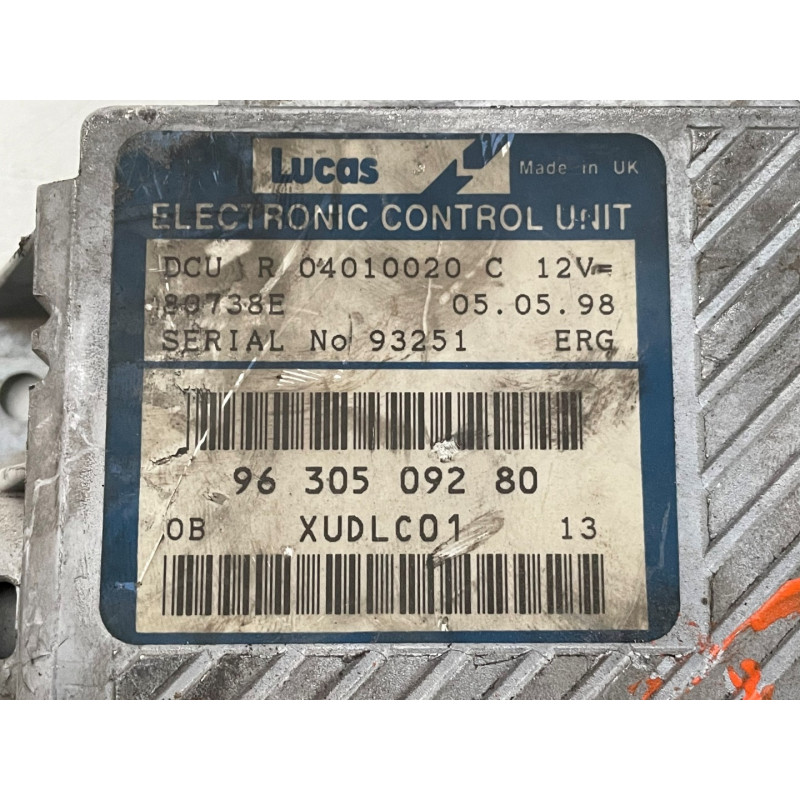 ENGINE ECU LUCAS DCU R04010020C PSA 9630509280