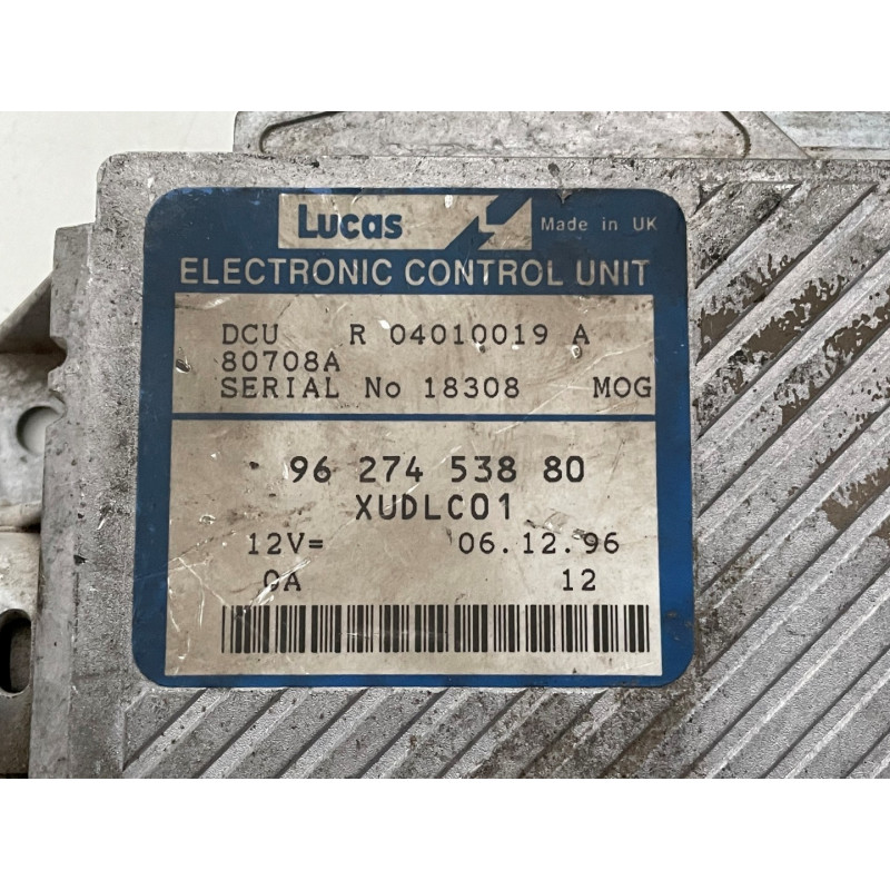 ECU MOTOR LUCAS DCU R04010019A 80708A PSA 9627453880