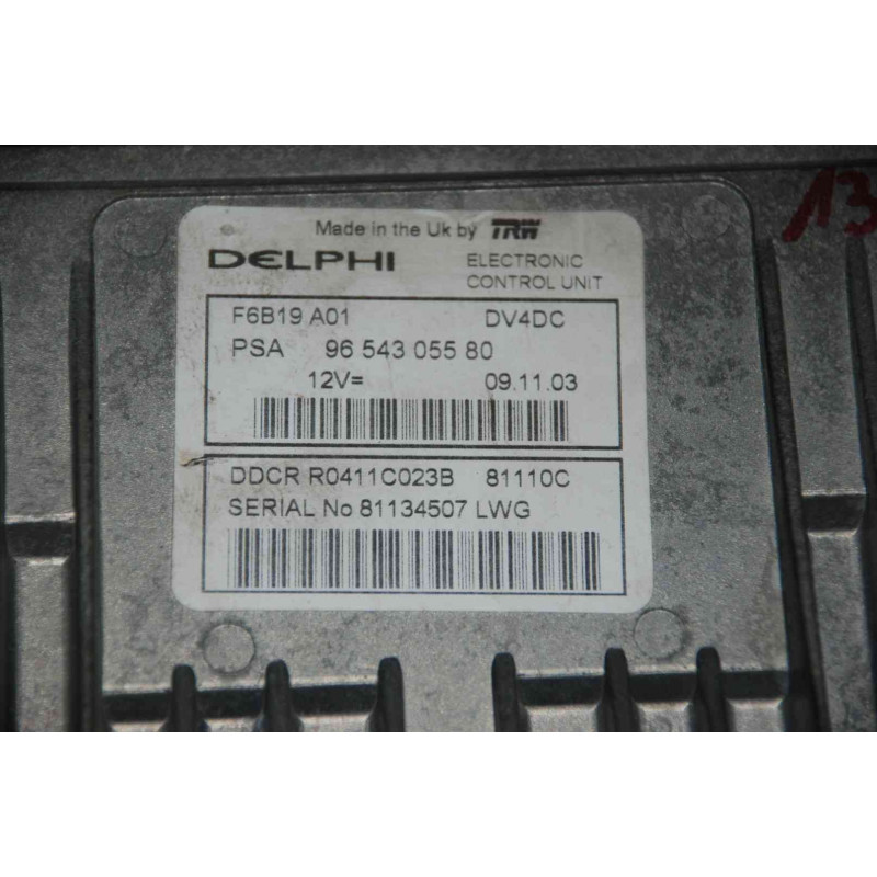 ENGINE ECU DELPHI DDCR R0411C023B PSA 9654305580 - CLONACIÓN INCLUIDA