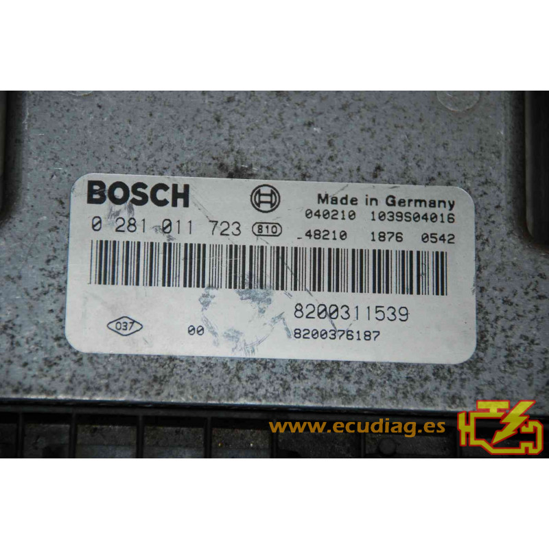 ECU BOSCH EDC15C13-6.1 0281011723 RENAULT LAGUNA II 1.9 DCI 120CV ...