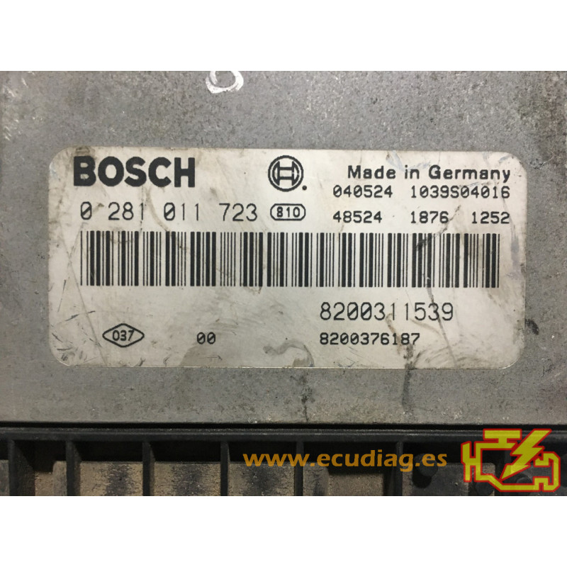 ECU BOSCH EDC15C13-6.1 0281011723 RENAULT LAGUNA II 1.9 DCI 120CV ...