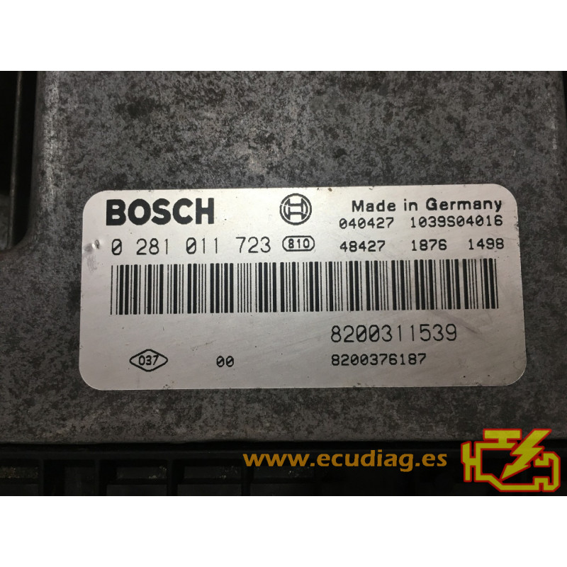 ECU BOSCH EDC15C13-6.1 0281011723 RENAULT TRAFIC II 1.9 DCI 80HP ...