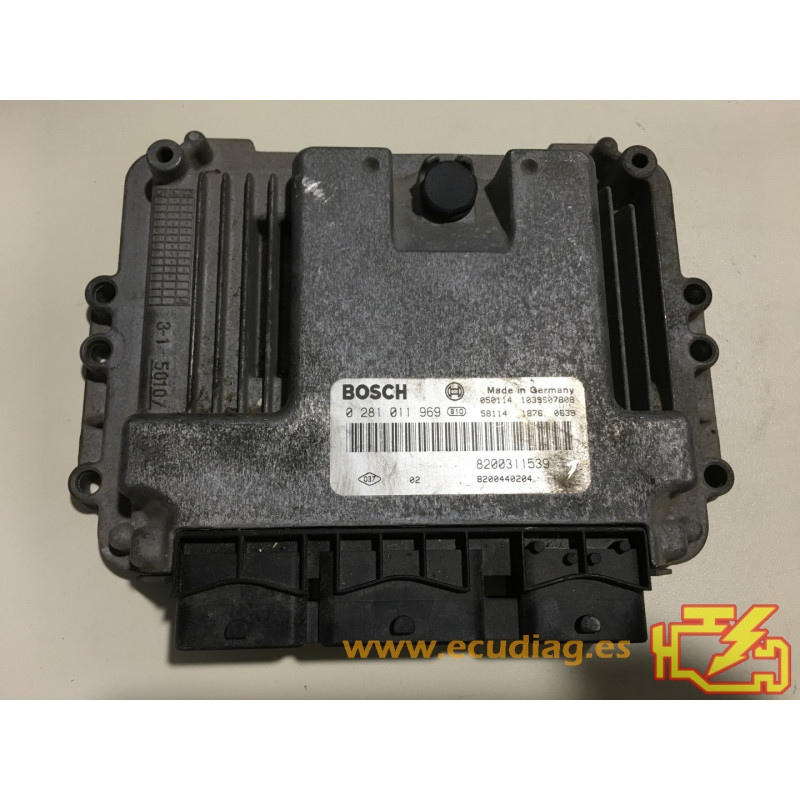ECU BOSCH EDC15C13-6.1 0281011969 RENAULT LAGUNA II 1.9 DCI 110CV ...