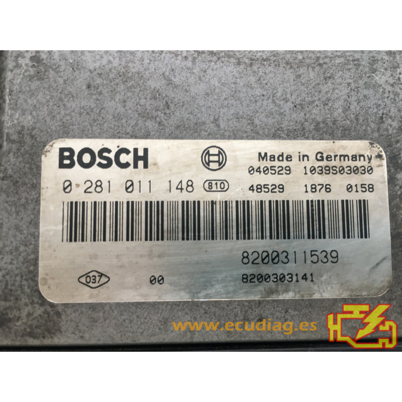 ECU BOSCH EDC15C13-6.1 0281011148 RENAULT LAGUNA II 1.9 DCI 100CV ...