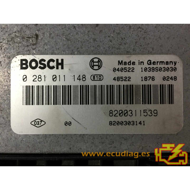 ECU BOSCH EDC15C13-6.1 0281011148 RENAULT LAGUNA II 1.9 DCI 100CV ...