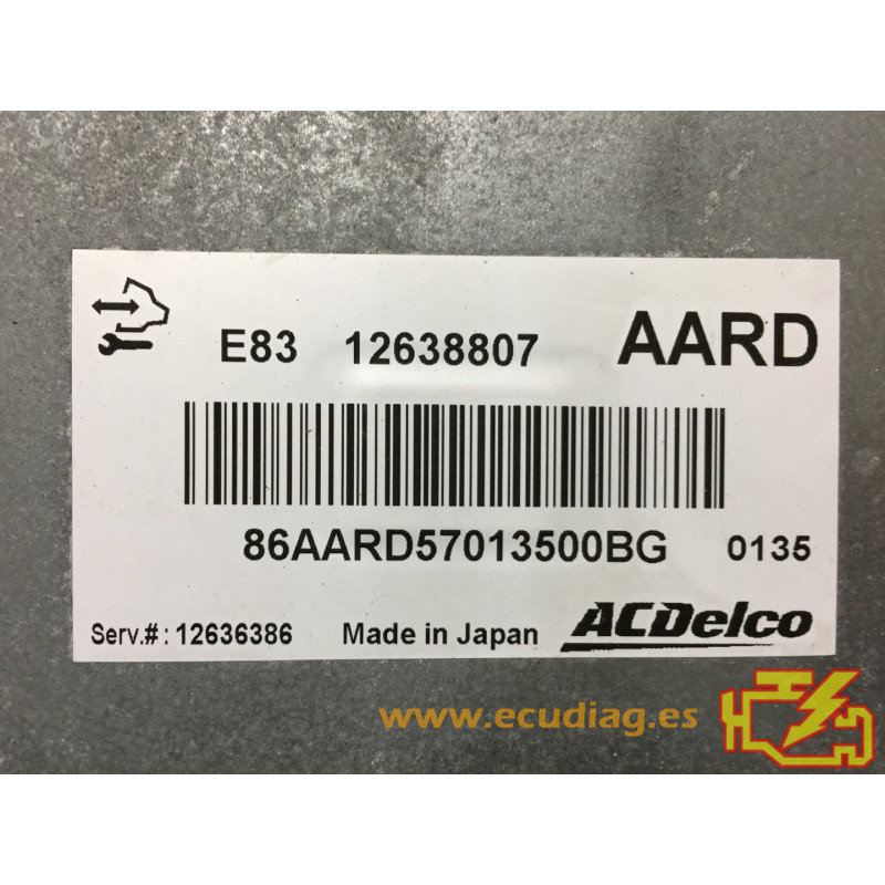 ENGINE ECU ACDELCO HITACHI E83 OPEL ASTRA IV (J) 1.6i 85KW 115HP A16XER ...