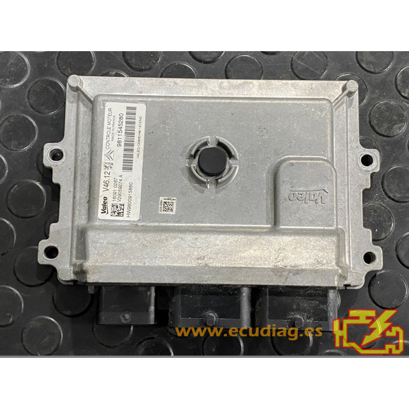 ENGINE ECU VALEO V46.12 V29059274A PSA HW 9800915880 9811545280