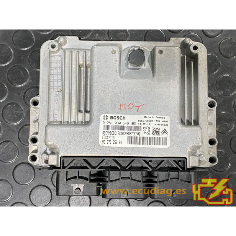 ECU BOSCH EDC17C10-5.10 0281030546 CITROEN BERLINGO 1.6 HDI 92CV ...
