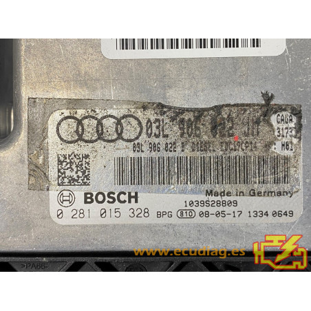 ECU BOSCH EDC17CP14-3.2 0281015328 AUDI A4 III (8K) 2.0 TDI 105KW 143CV ...