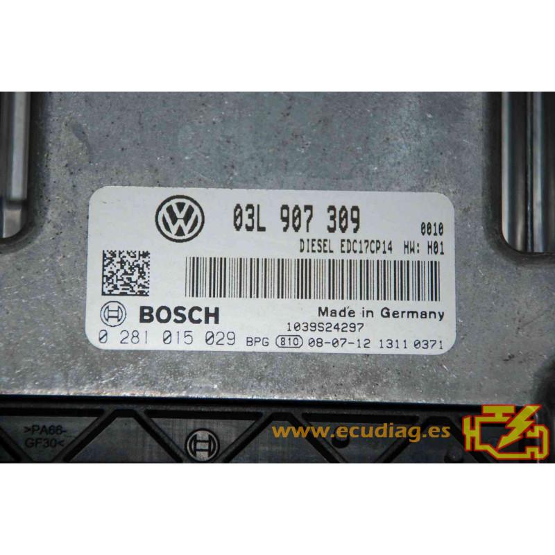 BOSCH EDC17CP14-3.4 0281015029 VOLKSWAGEN PASSAT V 2.0 TDI 140CV CBAB ...