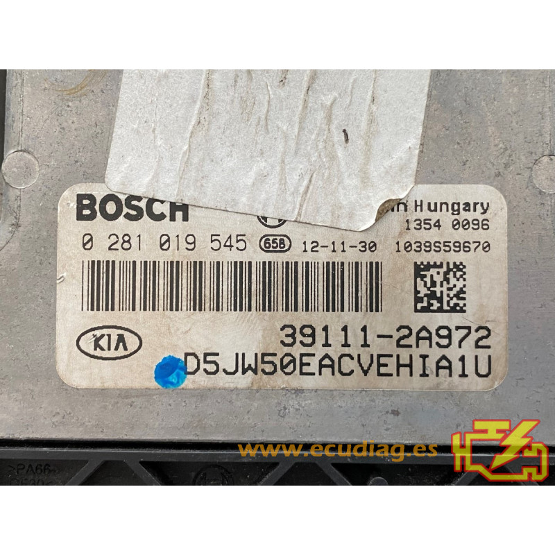 ENGINE ECU BOSCH EDC17C08-5.23 0281019545 KIA CEED II 1.6 CRDI 39111 ...
