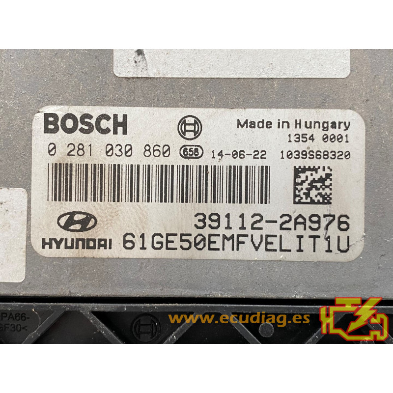 ECU MOTOR BOSCH EDC17C53-1.81 0281030860 HYUNDAI i30 II 1.6 CRDI 81KW ...