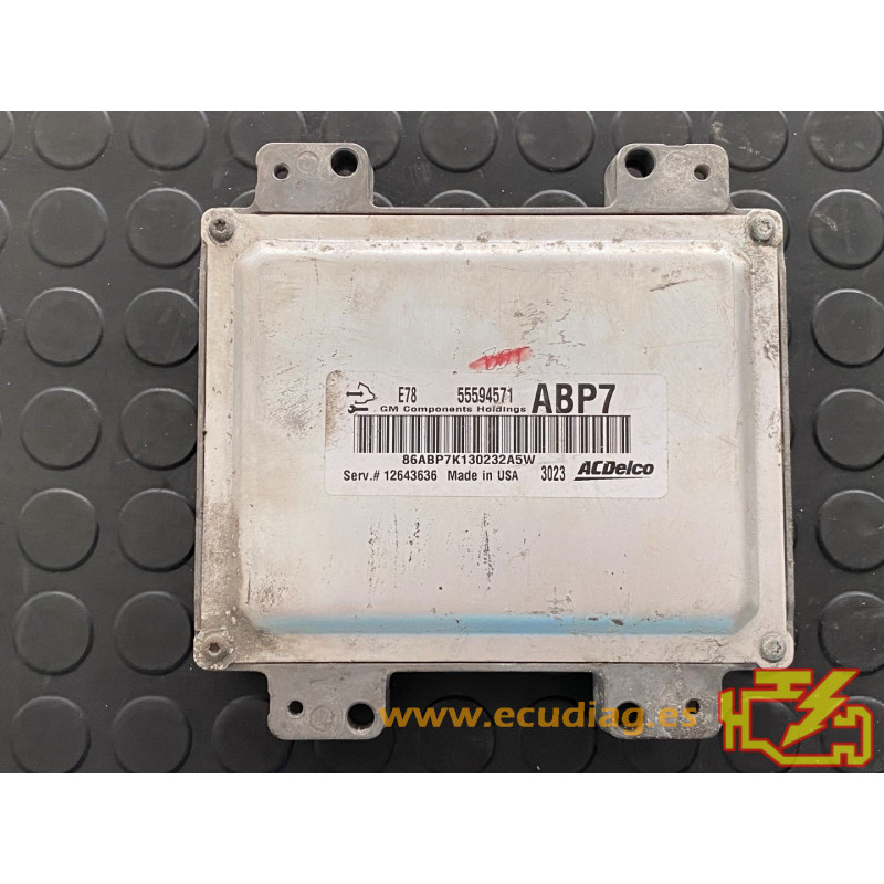 ENGINE ECU DELPHI ACDELCO E78 OPEL CORSA IV (D) 1.2i 85HP 55594571 ABP7 ...