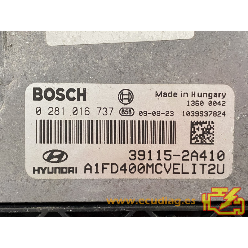 ENGINE ECU BOSCH EDC17C08-5.23 0281016737 HYUNDAI i30 1.6 90HP CRDI ...