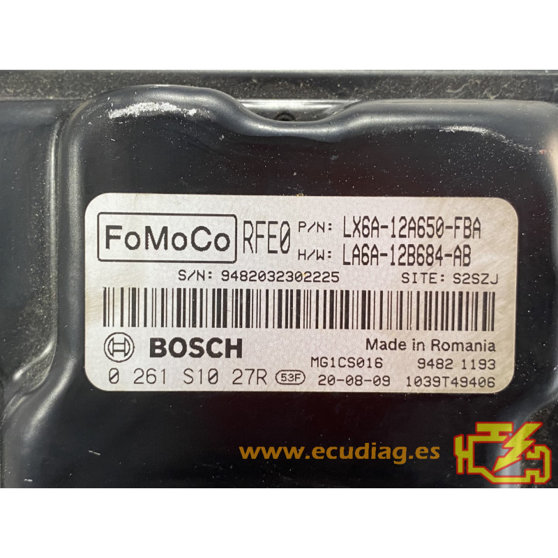 ENGINE ECU BOSCH MG1CS016 0261S1027R FORD LX6A-12A650-FBA LA6A-12B684 ...