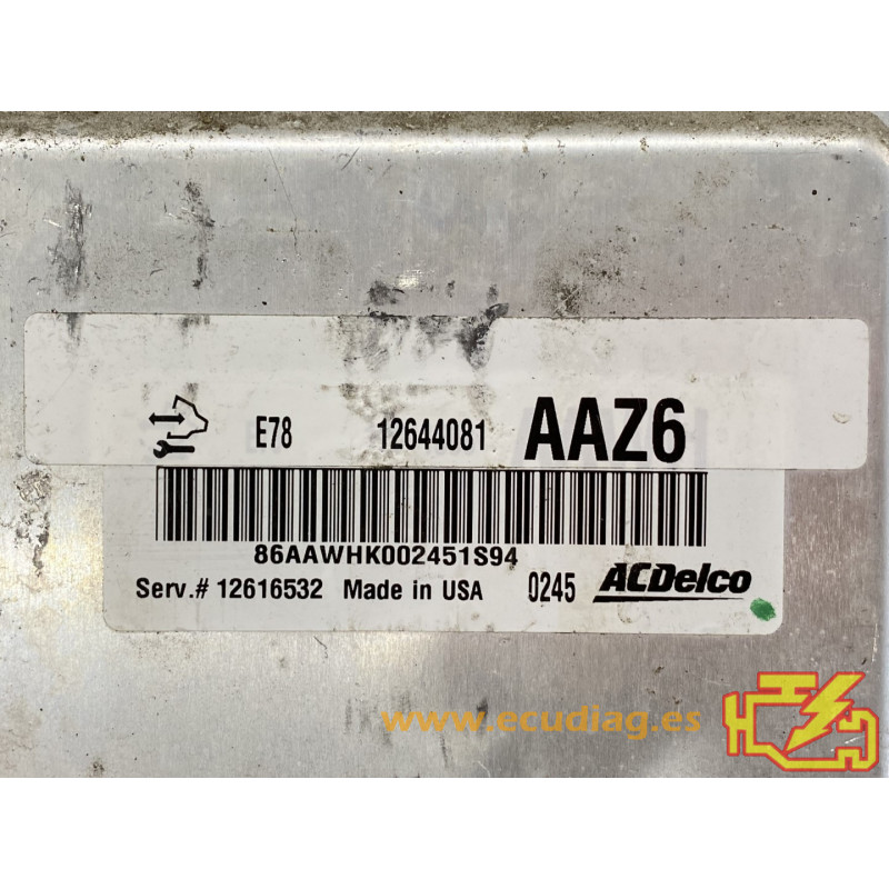 ENGINE ECU ACDELCO E78 OPEL 12644081 AAZ6