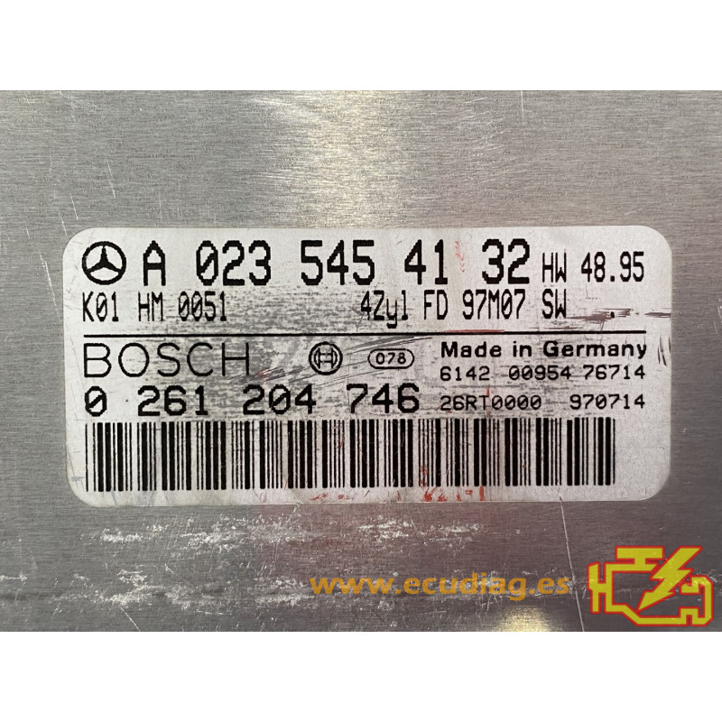 ENGINE ECU BOSCH ME2.1 0261204746 MERCEDES A0235454132