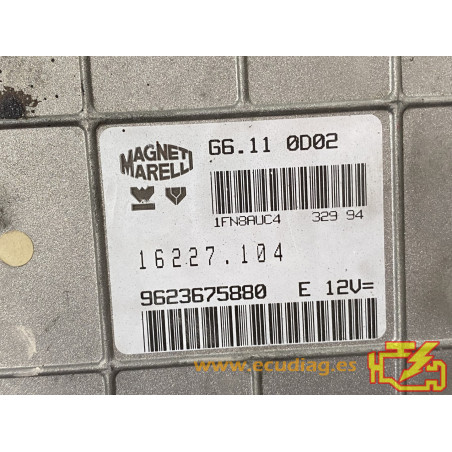 ENGINE ECU MAGNETI MARELLI G6.110D02 16227.104 PSA 9623675880