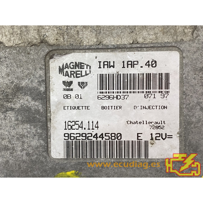 ECU MOTOR MAGNETI MARELLI IAW 1AP.40 16254.114 PSA 9629244580