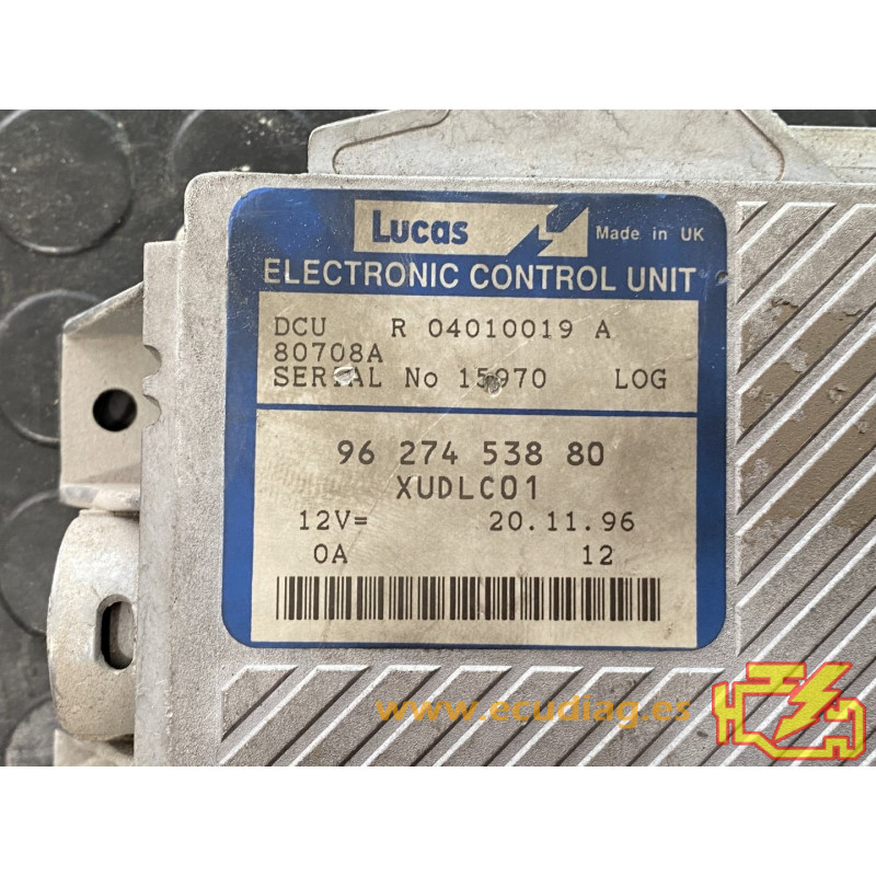 ECU MOTOR LUCAS DCU R04010019A 80708A PSA 9627453880