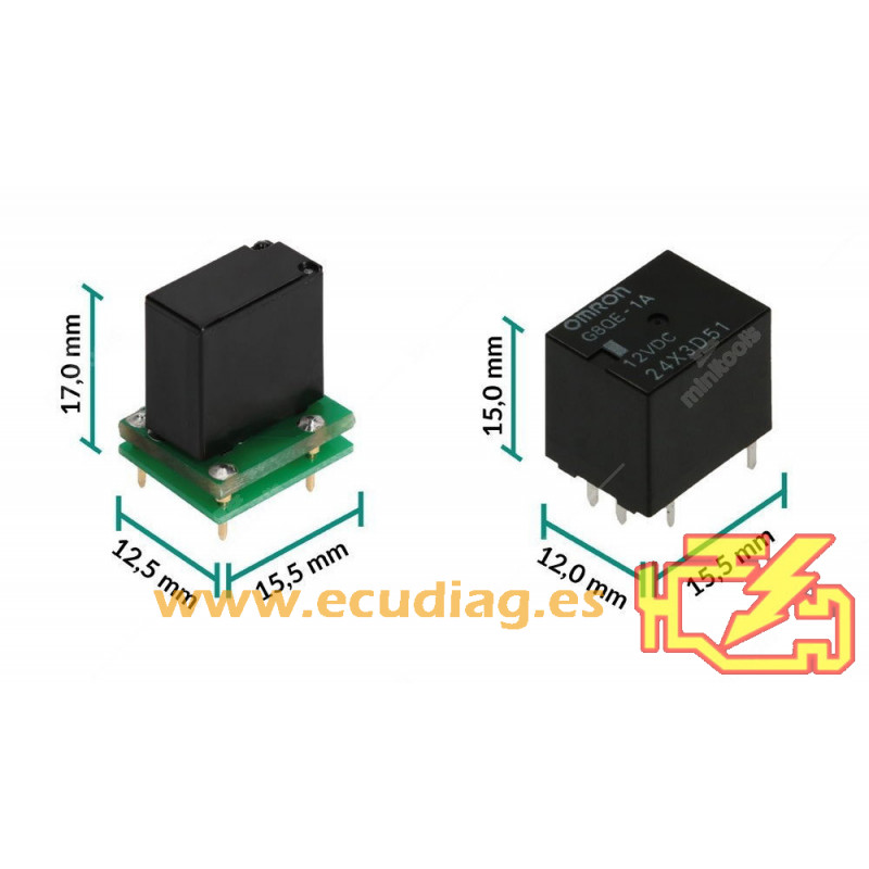 RELAY SUBSTITUTE OF OMRON G8QE-1A 12VDC RELAY - NEW