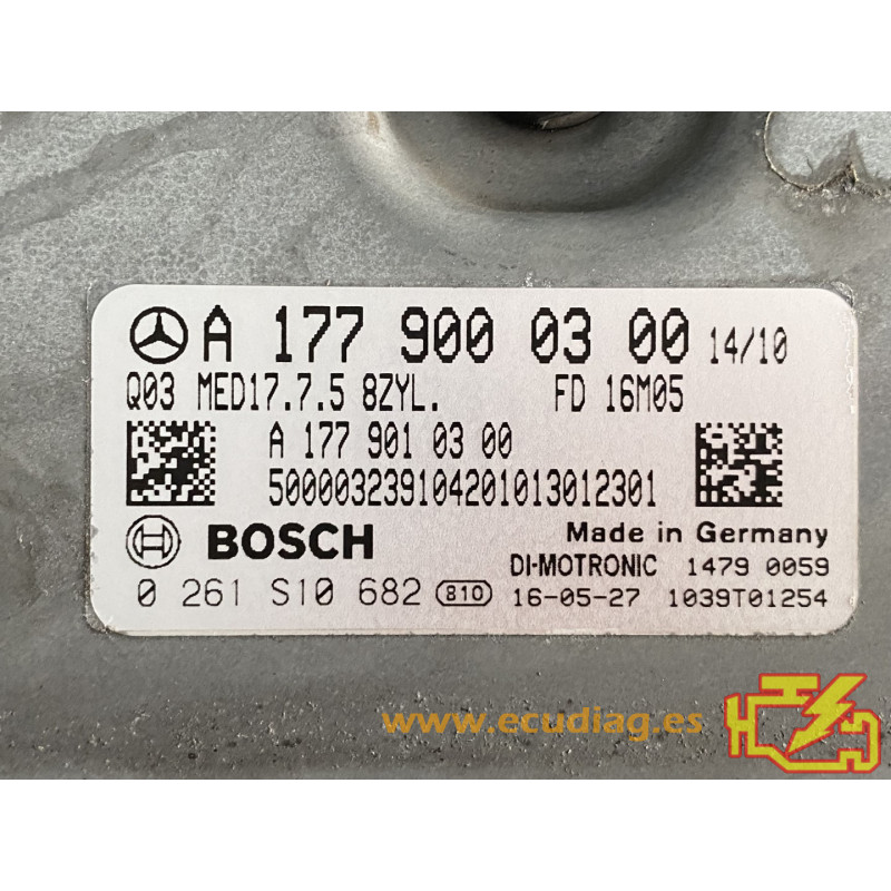 ECU BOSCH MED17.7.5 0261S10682 MERCEDES W205 C63 AMG IV 4.0i 375KW ...