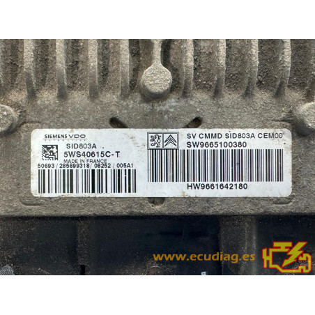 ECU SIEMENS VDO SID803A 5WS40615C-T JUMPY / EXPERT / SCUDO 2.0 HDI JTD ...