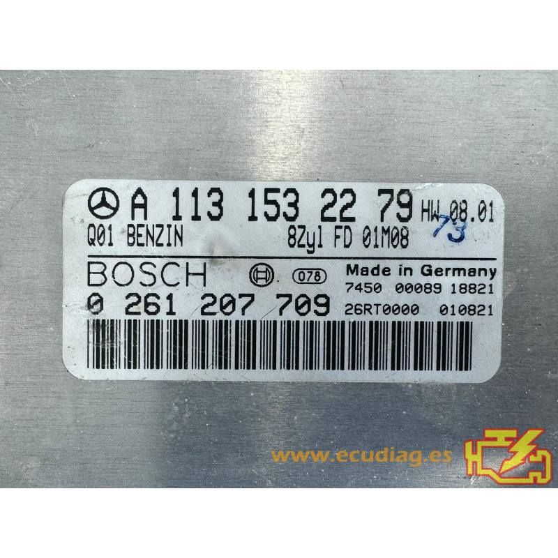 ENGINE ECU BOSCH ME2.8 0261207709 MERCEDES A1131532279
