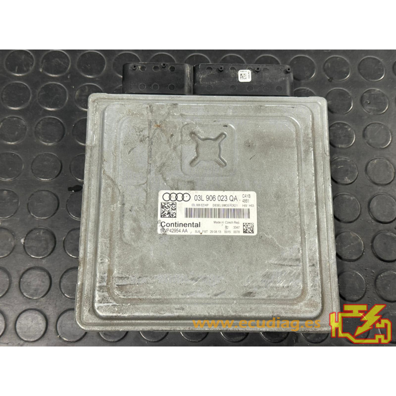 ENGINE ECU CONTINENTAL SIMOS PCR2.1 5WP42954AA AUDI A1 I (8X) 1.6 TDI ...