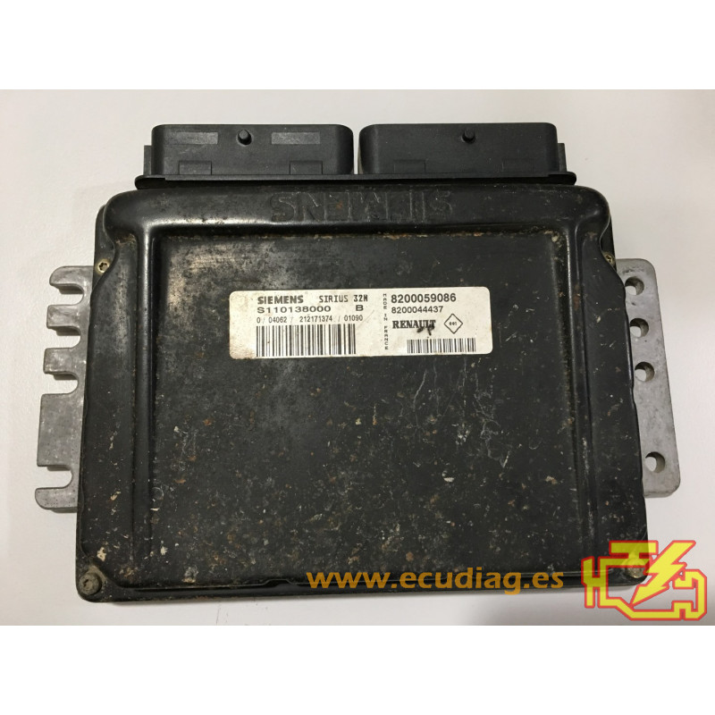 ECU SIEMENS SIRIUS 32N S110138000B RENAULT MEGANE I 1.4i 8200059086 ...