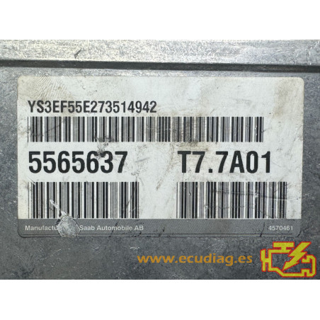 ECU DELPHI TRIONIC 7.7 09378729 SAAB 9-5 2.0i T 110KW 150CV L4 16V ...