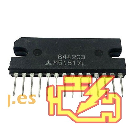 INTEGRADO MITSUBISHI M51517L AMPLIFICADOR AUDIO STEREO 2x5.5W SIP14