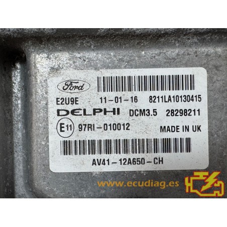 ECU DELPHI DCM3.5 28298211 FORD KUGA I 2.0 TDCI 103KW 140HP L4 16V UFDA ...